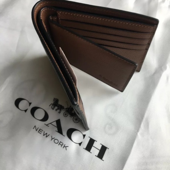 Coach | Bags | Coach Mens 3in Varsity Leather Stripe Wallet | Poshmark